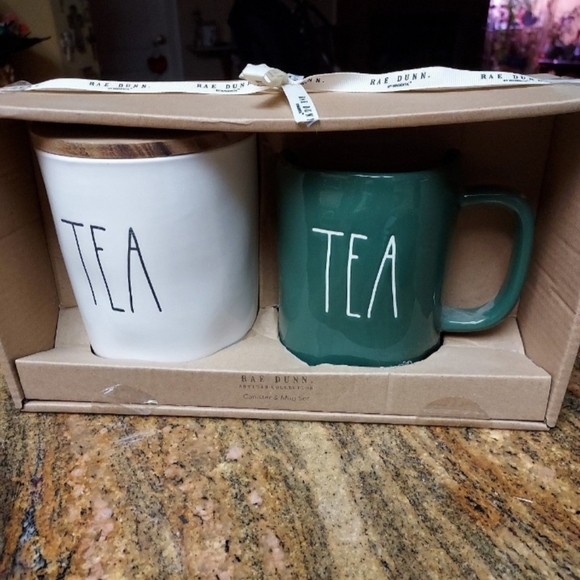 Rae Dunn | Dining | Rae Dunn Tea Canister And Cup Set | Poshmark